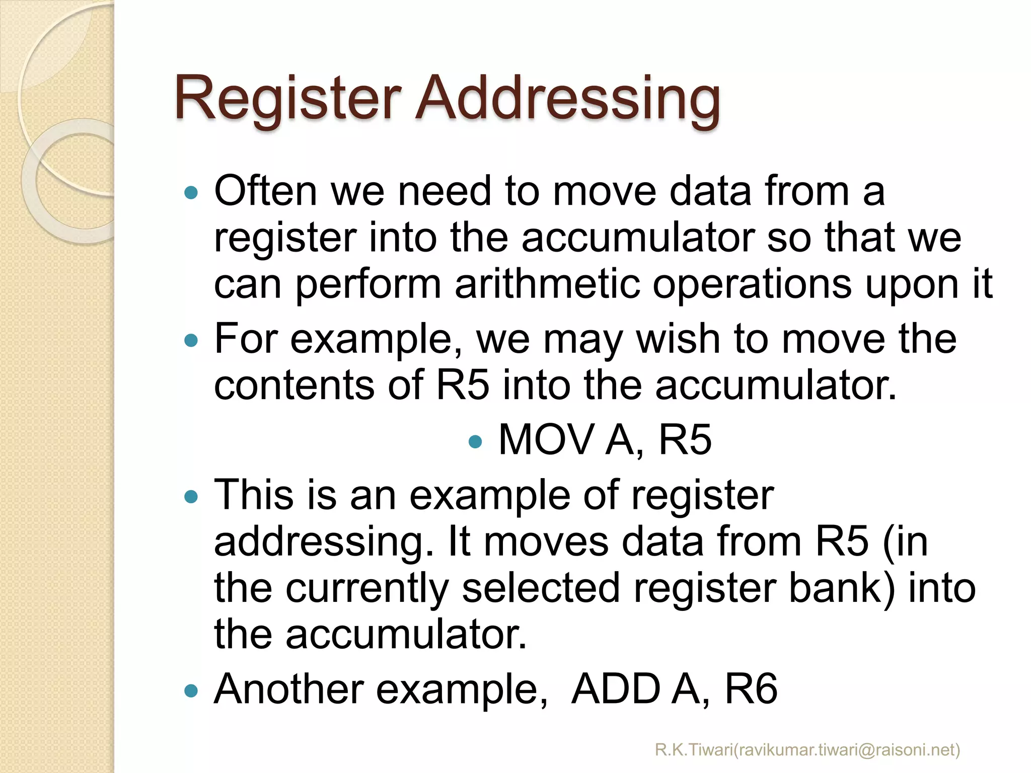 8051 Addressing modes | PPTX