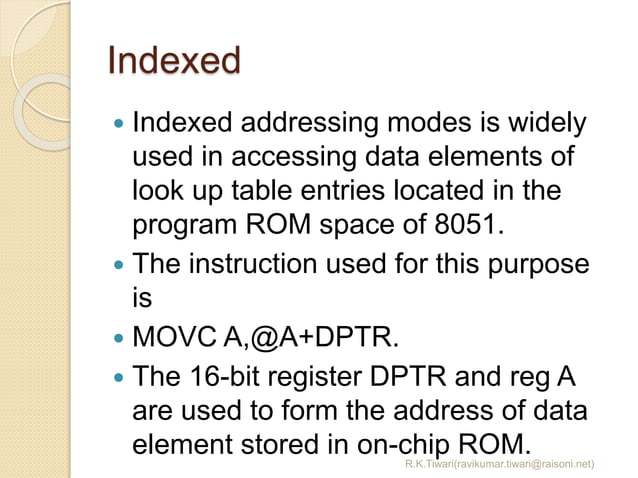 8051 Addressing modes | PPTX