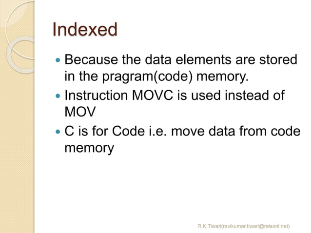 8051 Addressing modes | PPTX