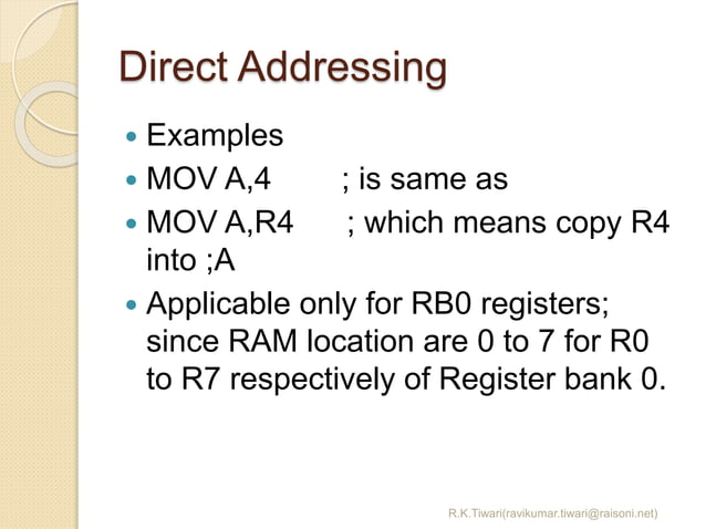 8051 Addressing modes | PPTX