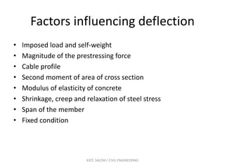 Unit I Losses of prestress and deflection | PPTX