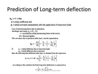 Unit I Losses of prestress and deflection | PPTX
