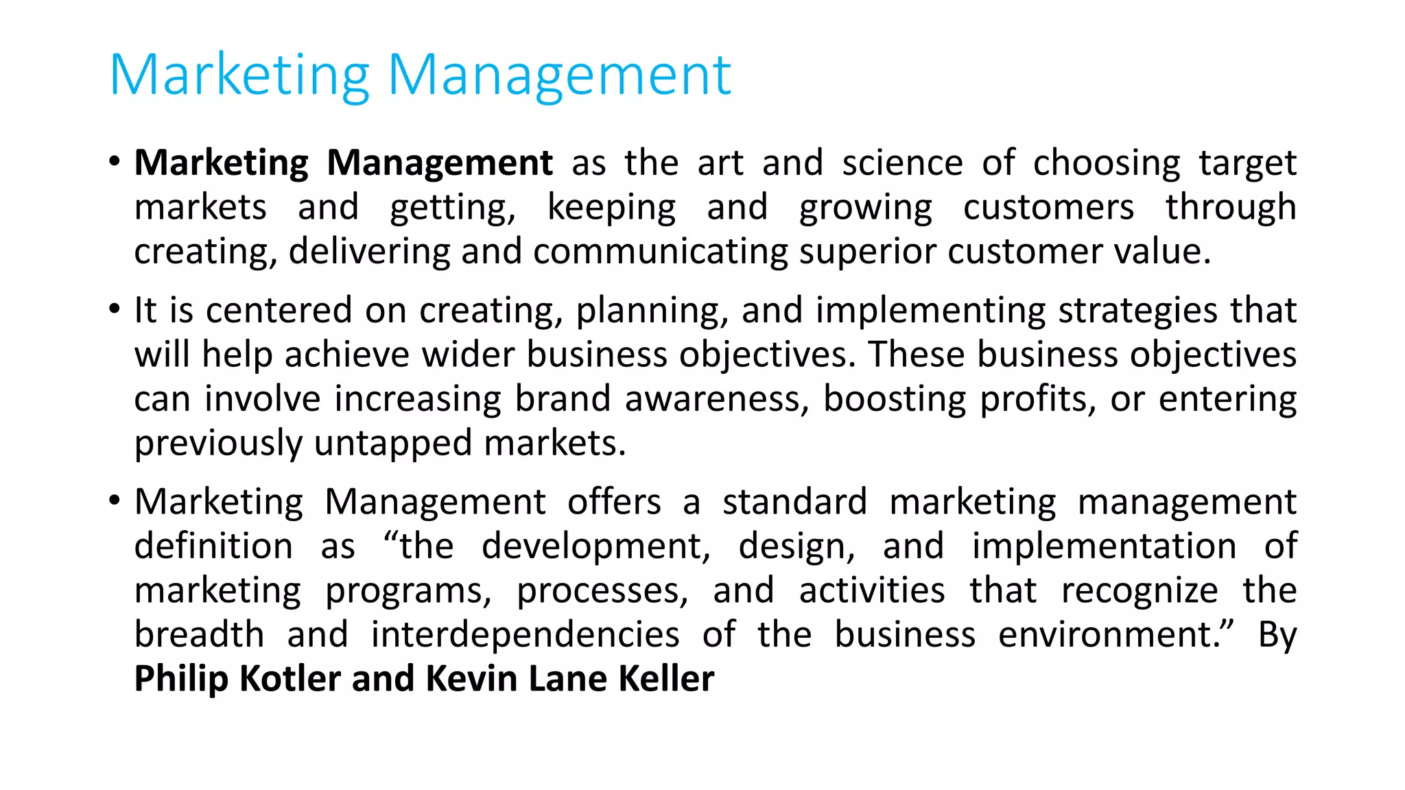 Marketing Management | PPT