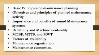 maintenance engineering | PDF