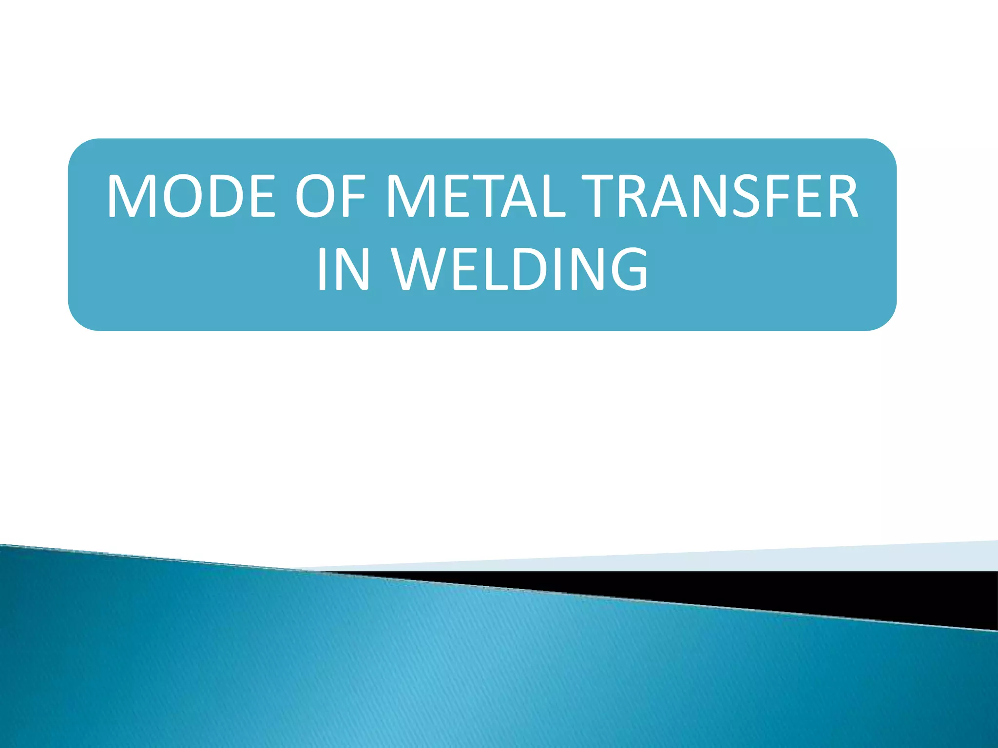 Unit i(mode of metaltransfer) | PPTX