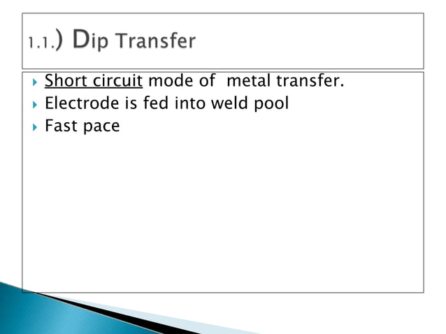 Unit i(mode of metaltransfer) | PPTX | Chemistry | Science