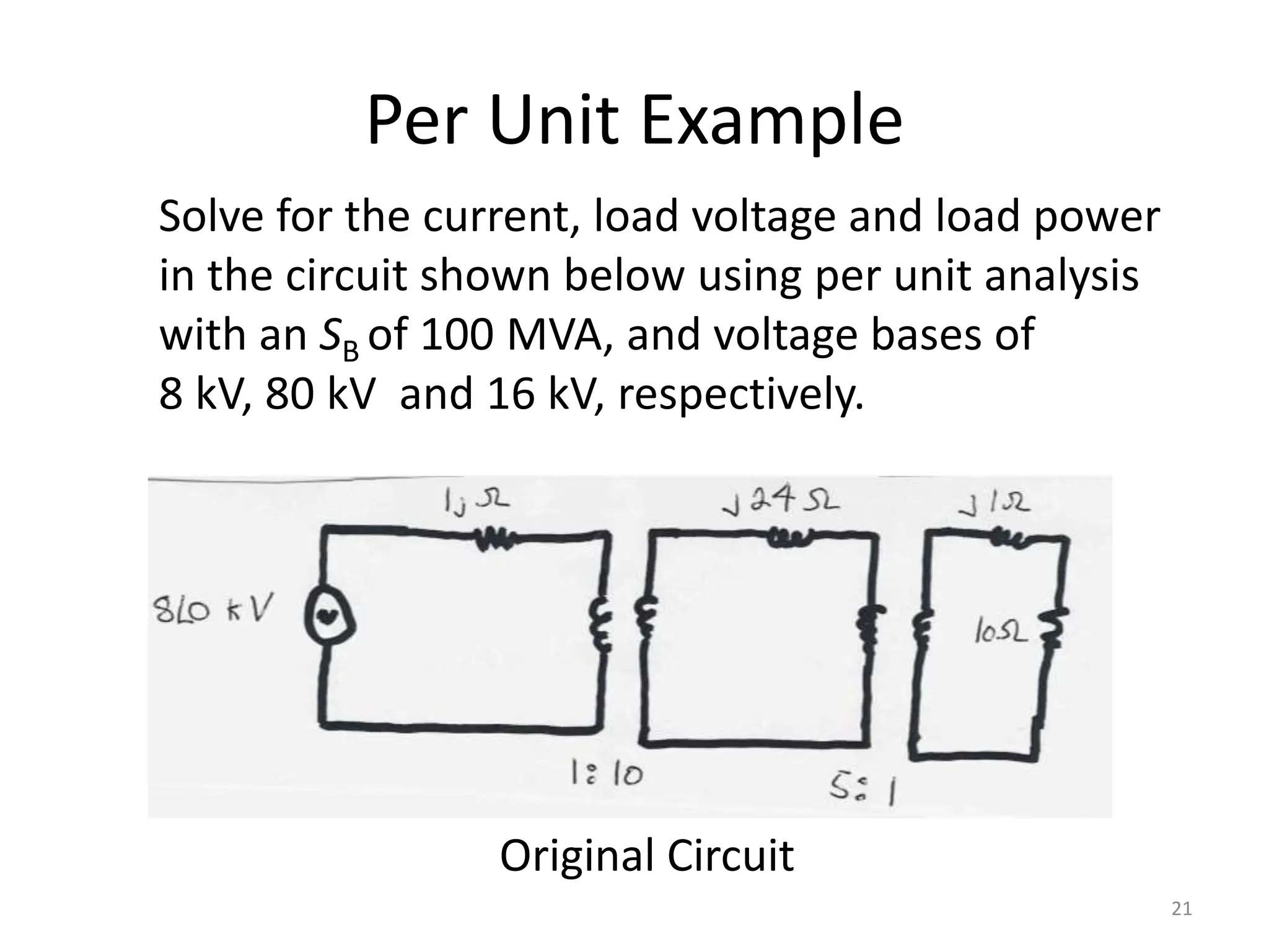 UNIT -I per unit calculation,EQUIVALENT CIRCUIT | PPT