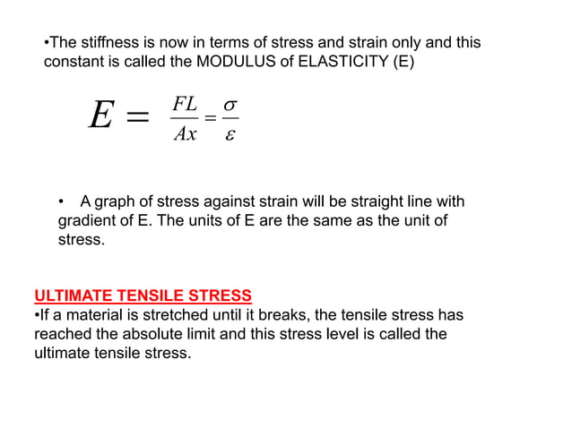 Stress and strain Introduction to stress and strain, stress strain ...