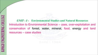 Environmental Science - Food and Land Resources | PPT