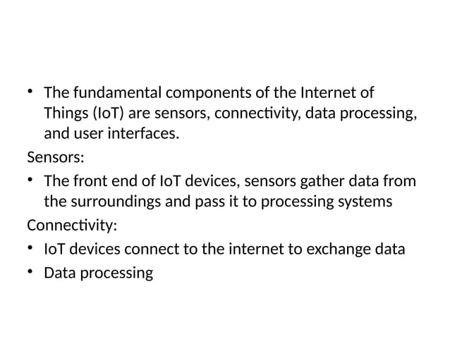 Introduction of IOT with their fundamentals | PPTX