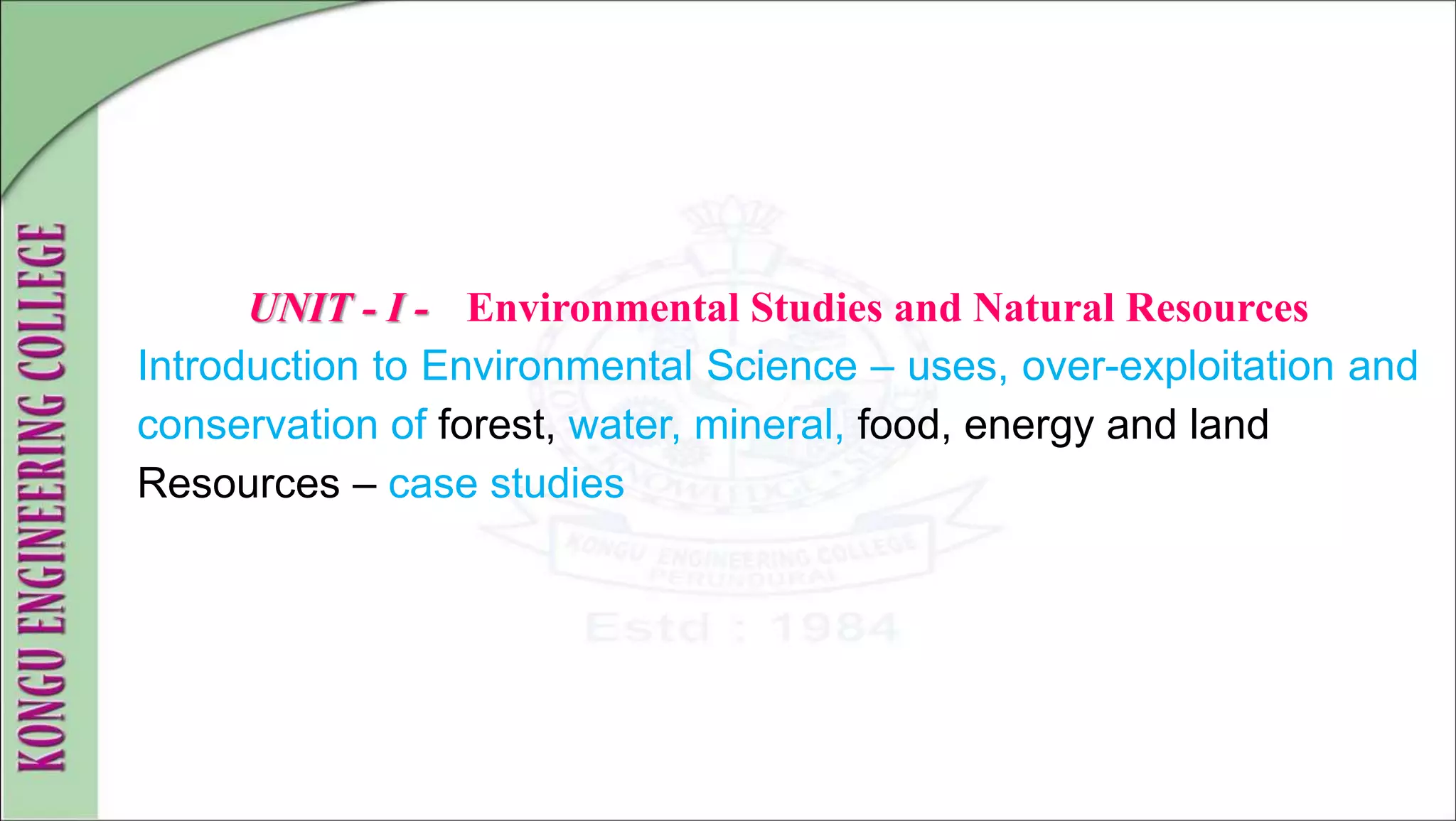 Water and Mineral Resources | PPT
