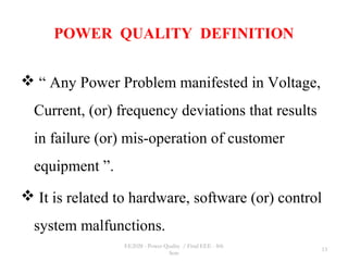 UG POWER QUALITY (EE2028) ppt | PPT