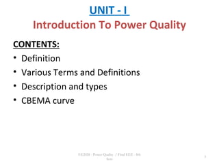 UG POWER QUALITY (EE2028) ppt | PPT