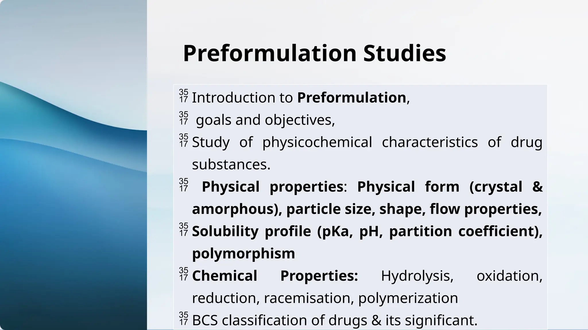UNIT-I Preformulation. INDUSTRAIL PHARMACY -1pptx | PPTX