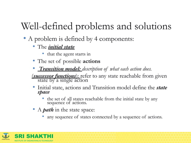 UNIT - I PROBLEM SOLVING AGENTS and EXAMPLES.pptx.pdf | Artificial ...