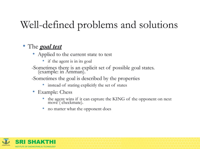 UNIT - I PROBLEM SOLVING AGENTS and EXAMPLES.pptx.pdf | Artificial ...