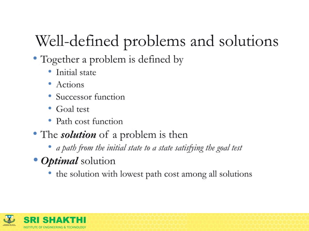 UNIT - I PROBLEM SOLVING AGENTS and EXAMPLES.pptx.pdf | Artificial Intelligence | Technology ...