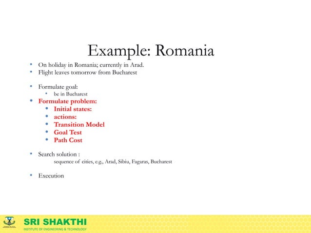 UNIT - I PROBLEM SOLVING AGENTS and EXAMPLES.pptx.pdf | Artificial ...