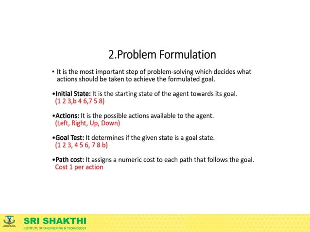 UNIT - I PROBLEM SOLVING AGENTS and EXAMPLES.pptx.pdf | Artificial ...