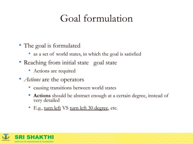 UNIT - I PROBLEM SOLVING AGENTS and EXAMPLES.pptx.pdf | Artificial ...