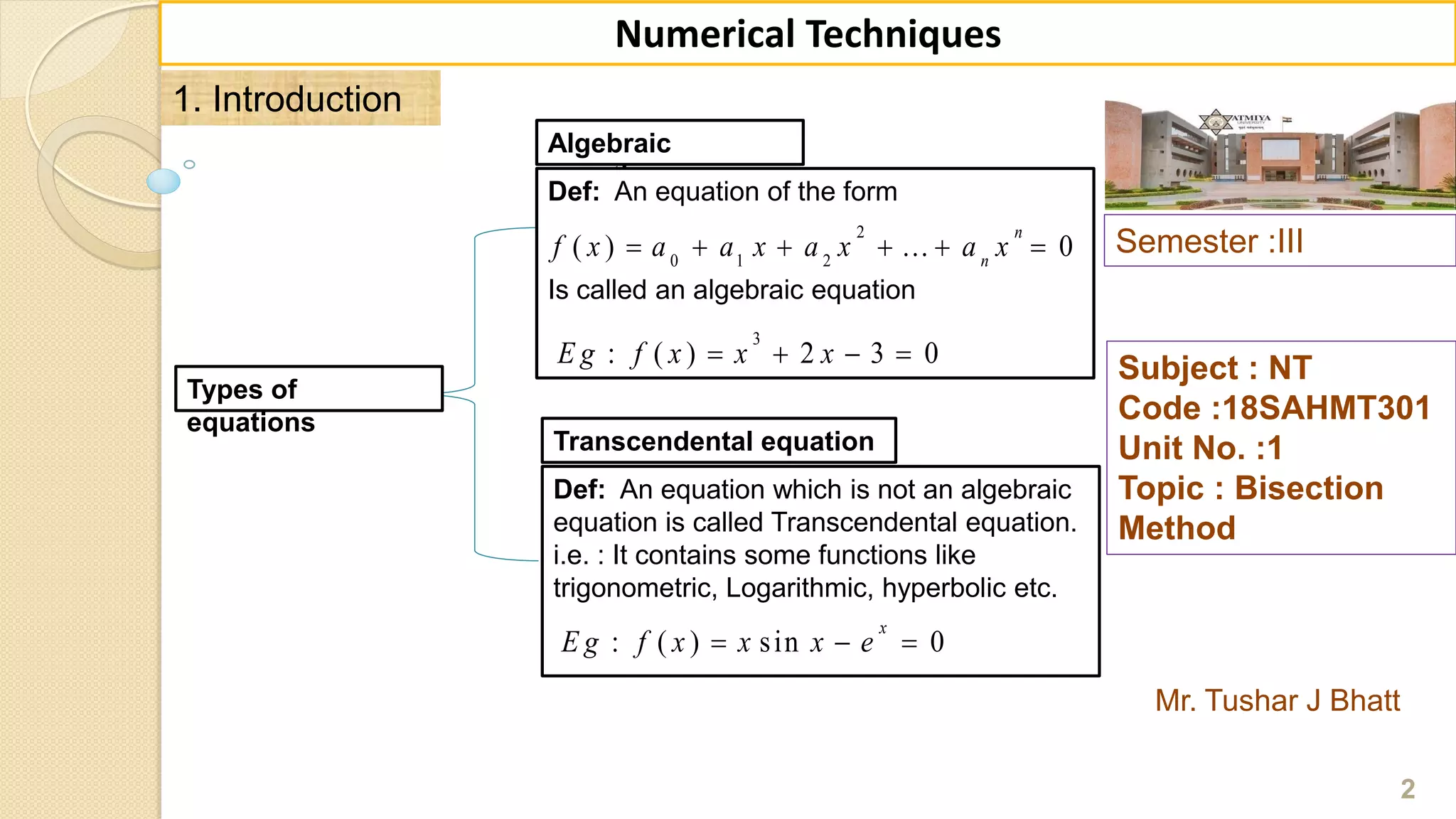 Numerical Methods(Roots of Equations) | PPT