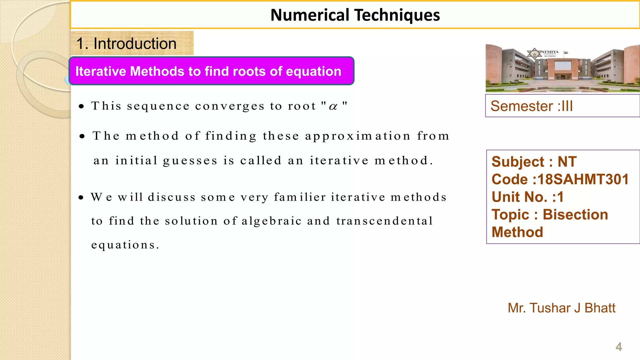 Numerical Methods(Roots of Equations) | PPT