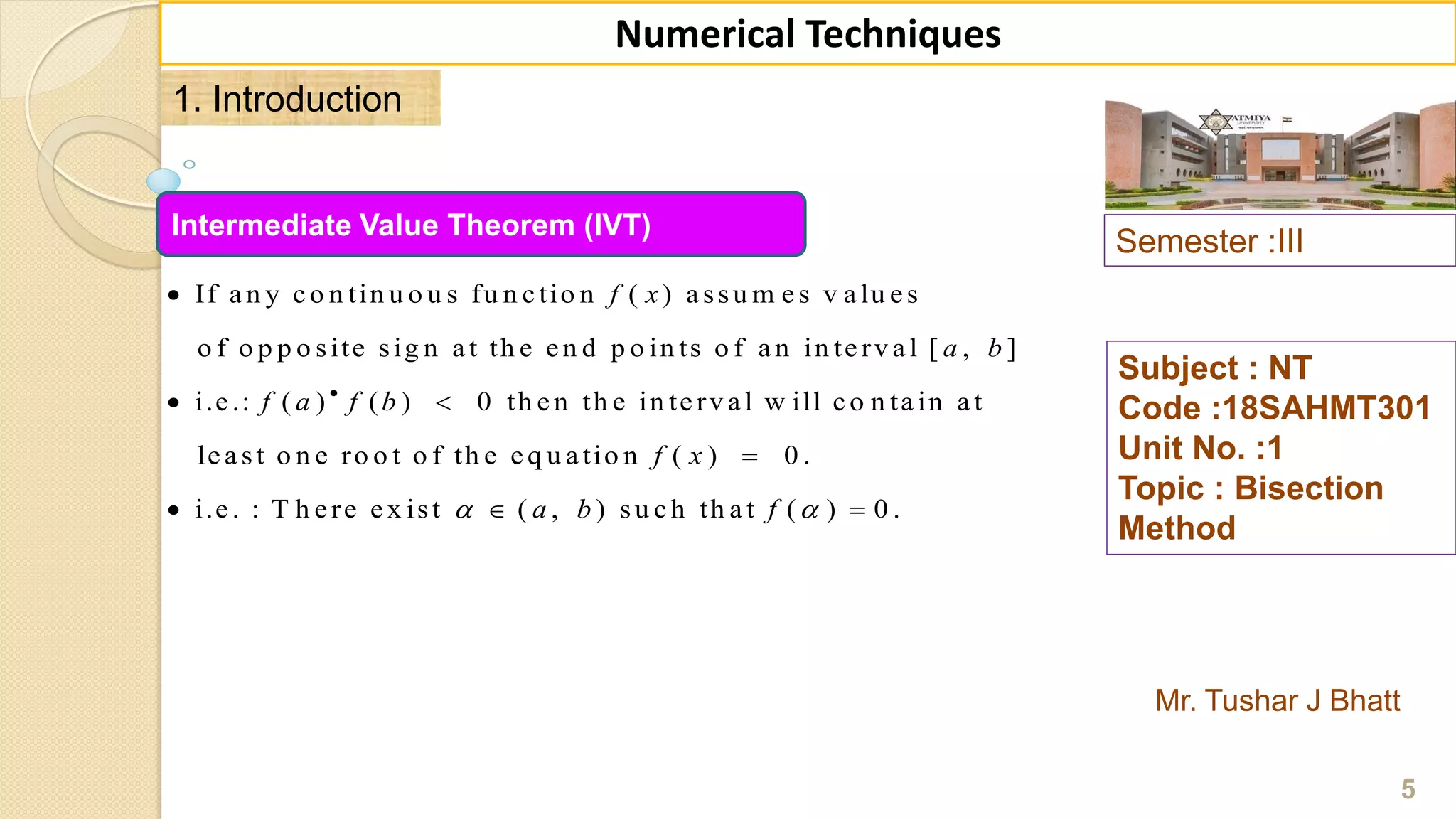 Numerical Methods(Roots of Equations) | PPT