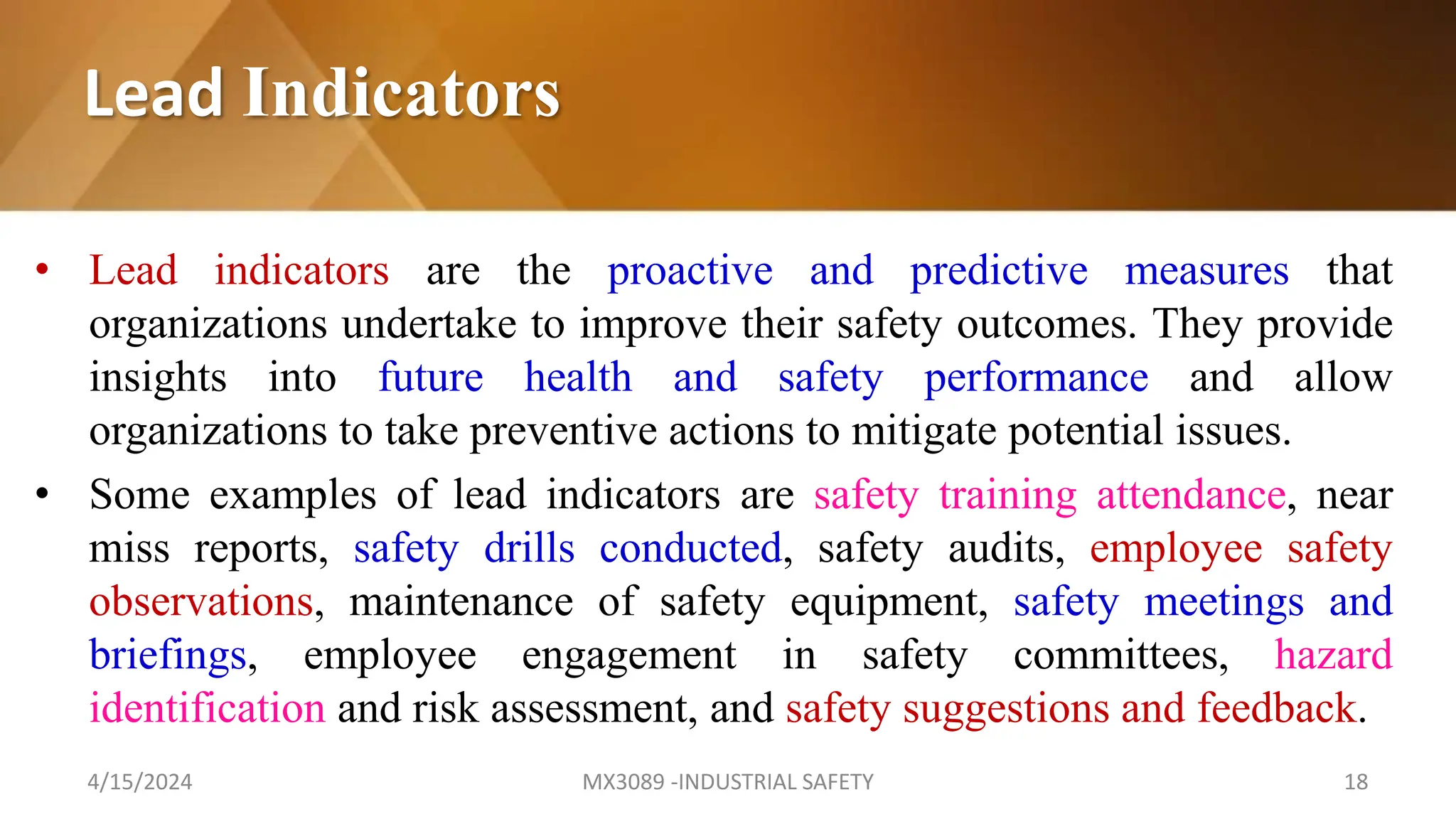 Industrial Safety Unit-I SAFETY TERMINOLOGIES | PPTX