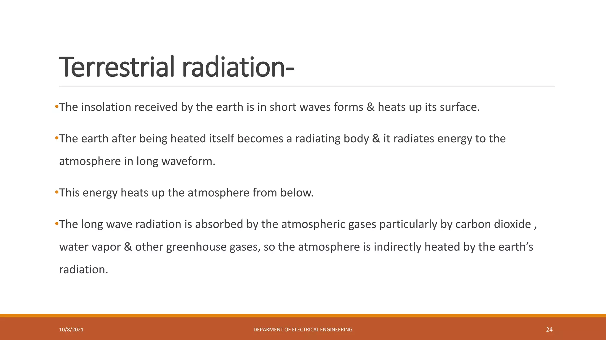 Unit i solar radiation; its measurement | PPTX | Environment | Science