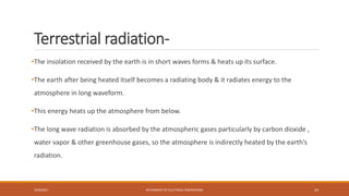 Unit i solar radiation; its measurement | PPTX