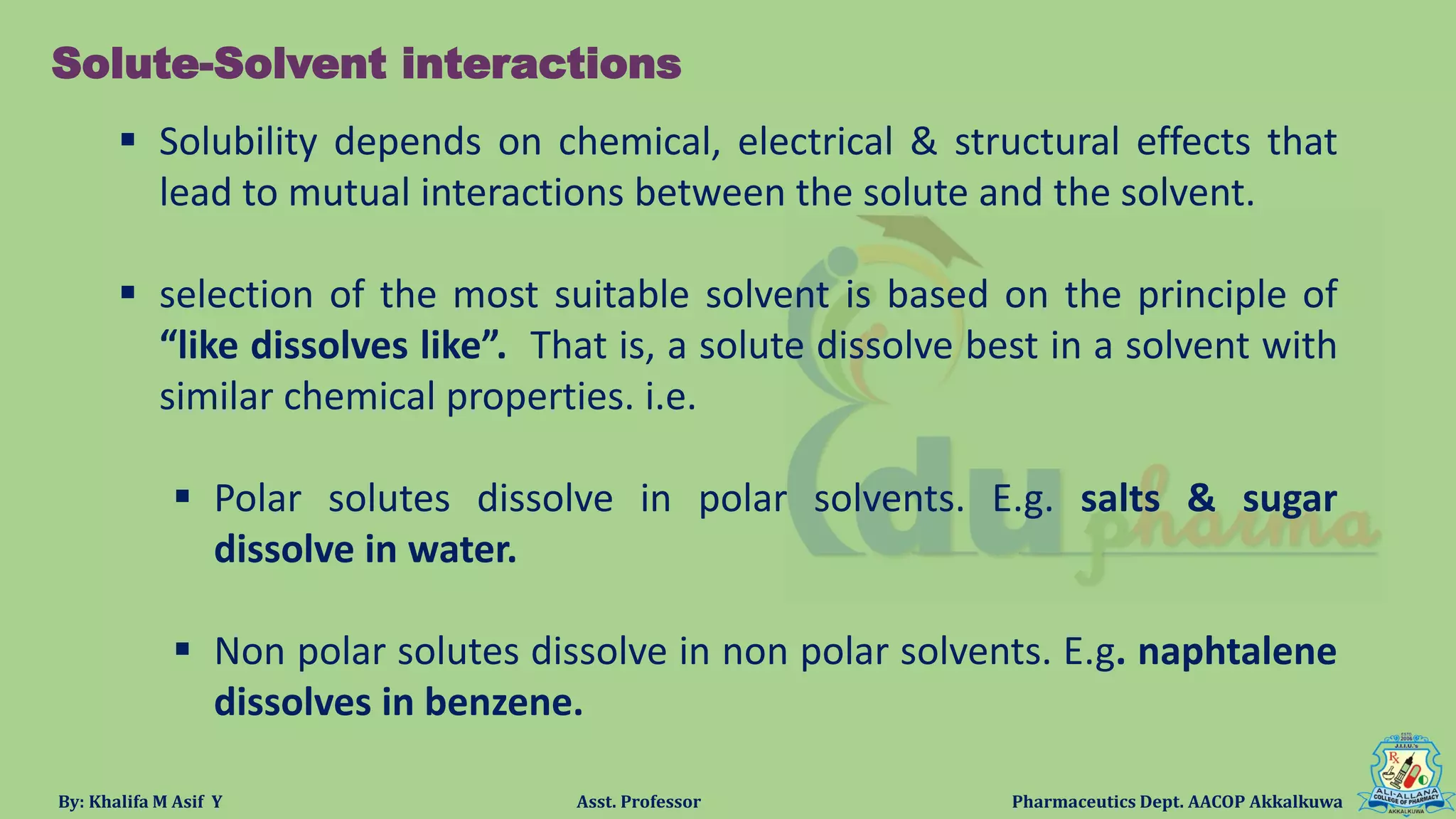 Solubility of drugs | PDF