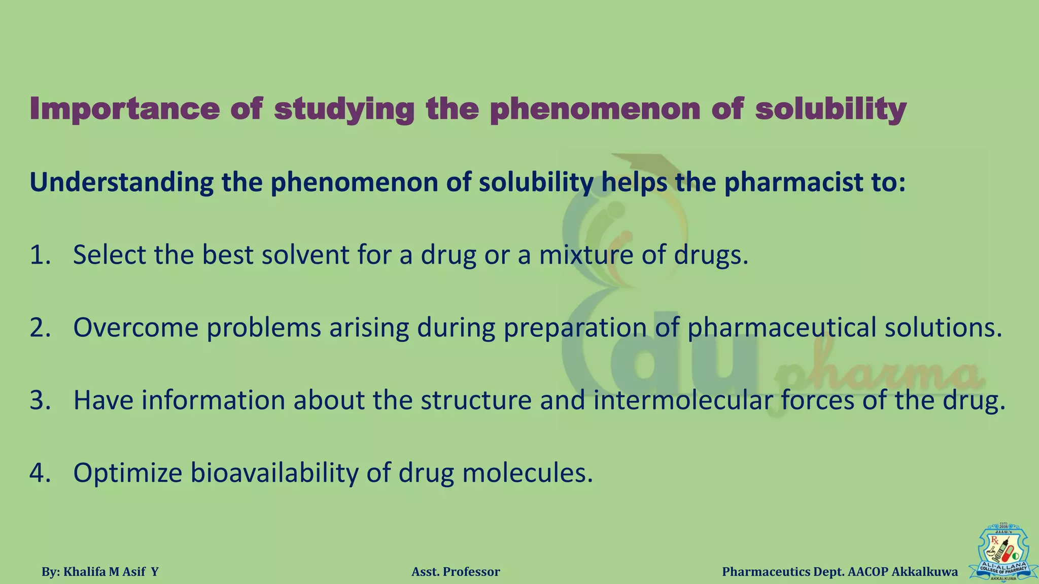 Solubility of drugs | PDF