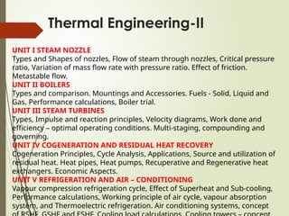 Unit-I, Steam Nozzles - thermal engineering | PPTX