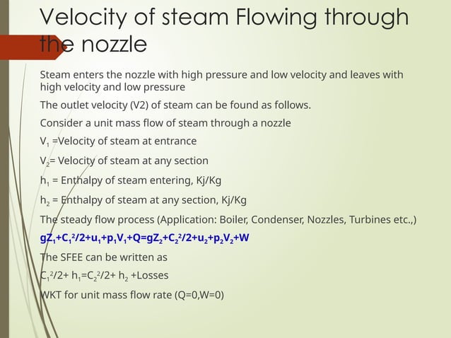 Unit-I, Steam Nozzles - thermal engineering | PPT