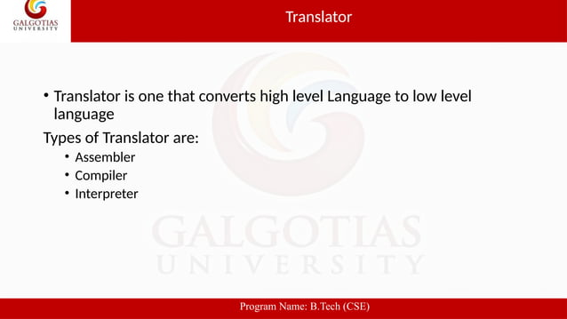 Computer Science guide to C Unit-I Translator.pptx