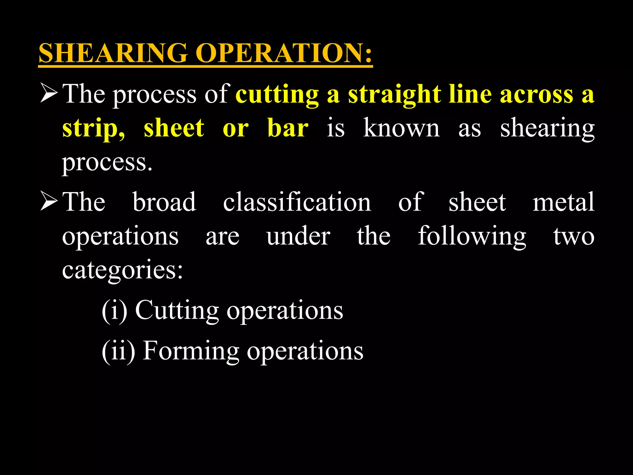 Unit 4-SHEET METAL PROCESSES | PPTX