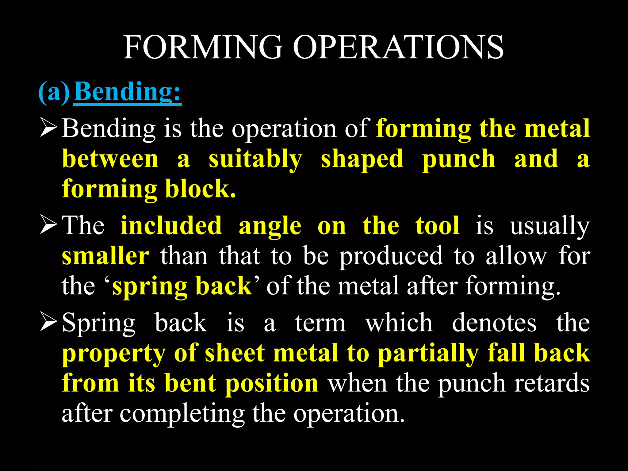 Unit 4-SHEET METAL PROCESSES | PPTX