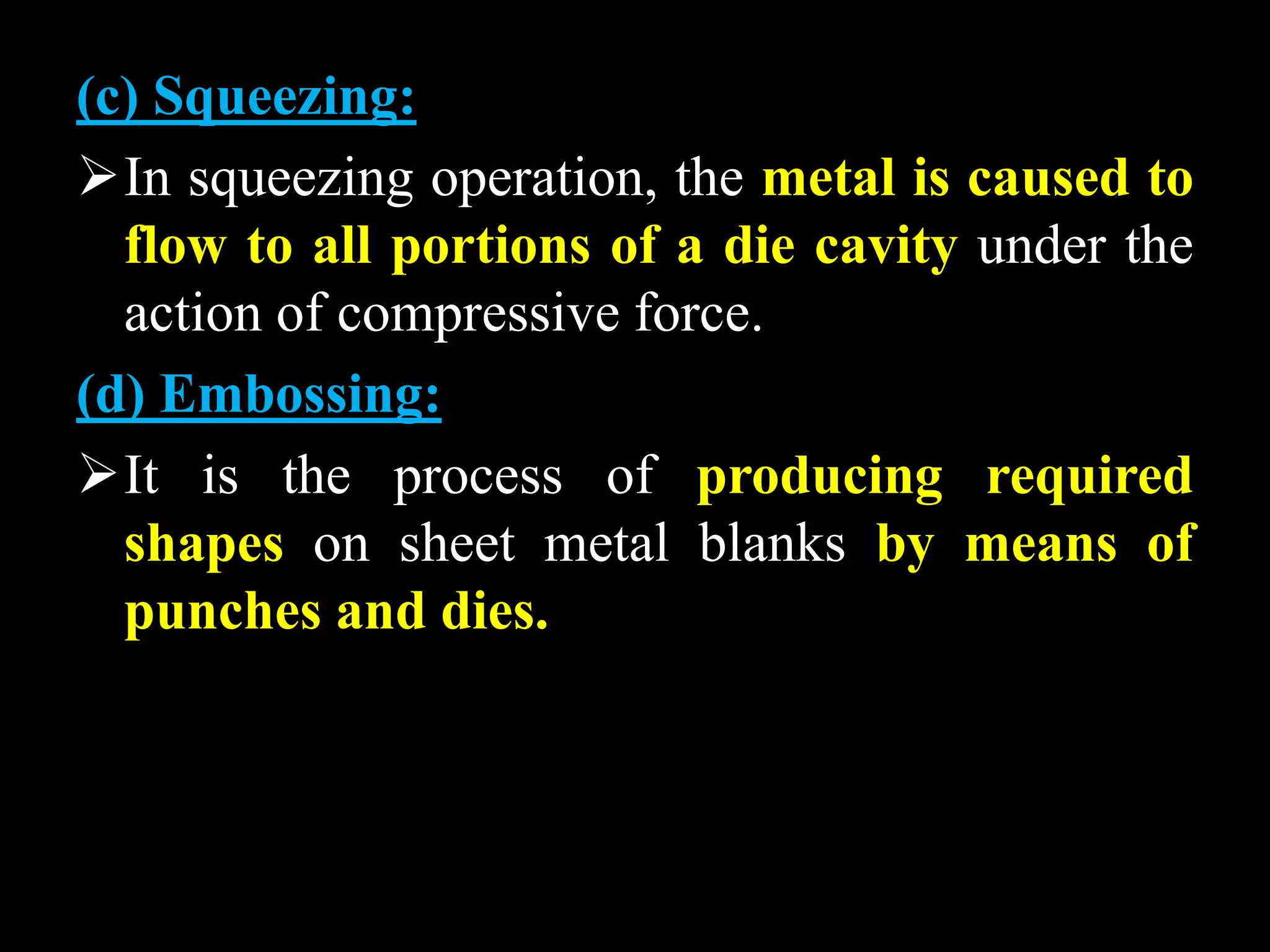 Unit 4-SHEET METAL PROCESSES | PPTX