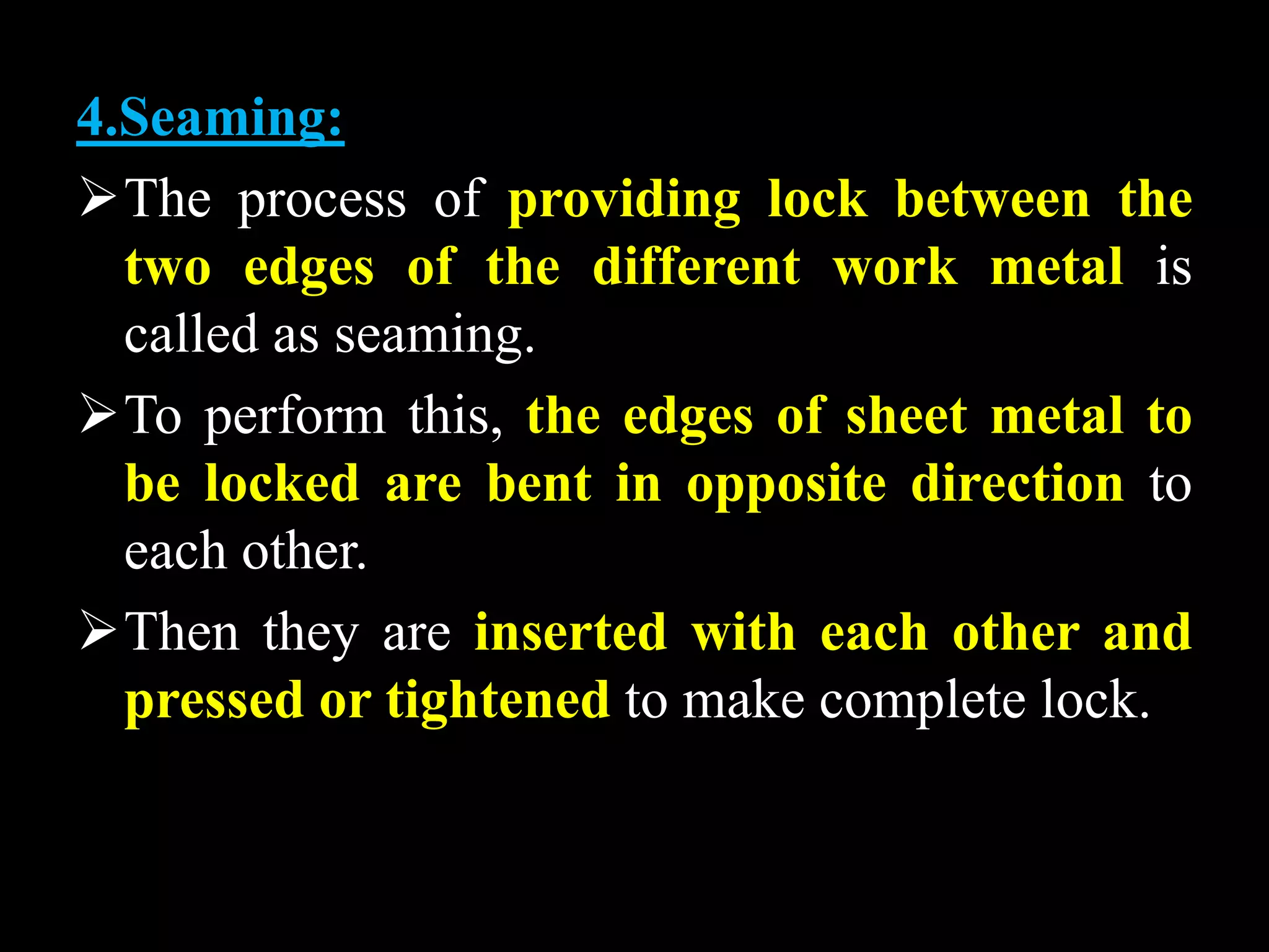 Unit 4-SHEET METAL PROCESSES | PPTX