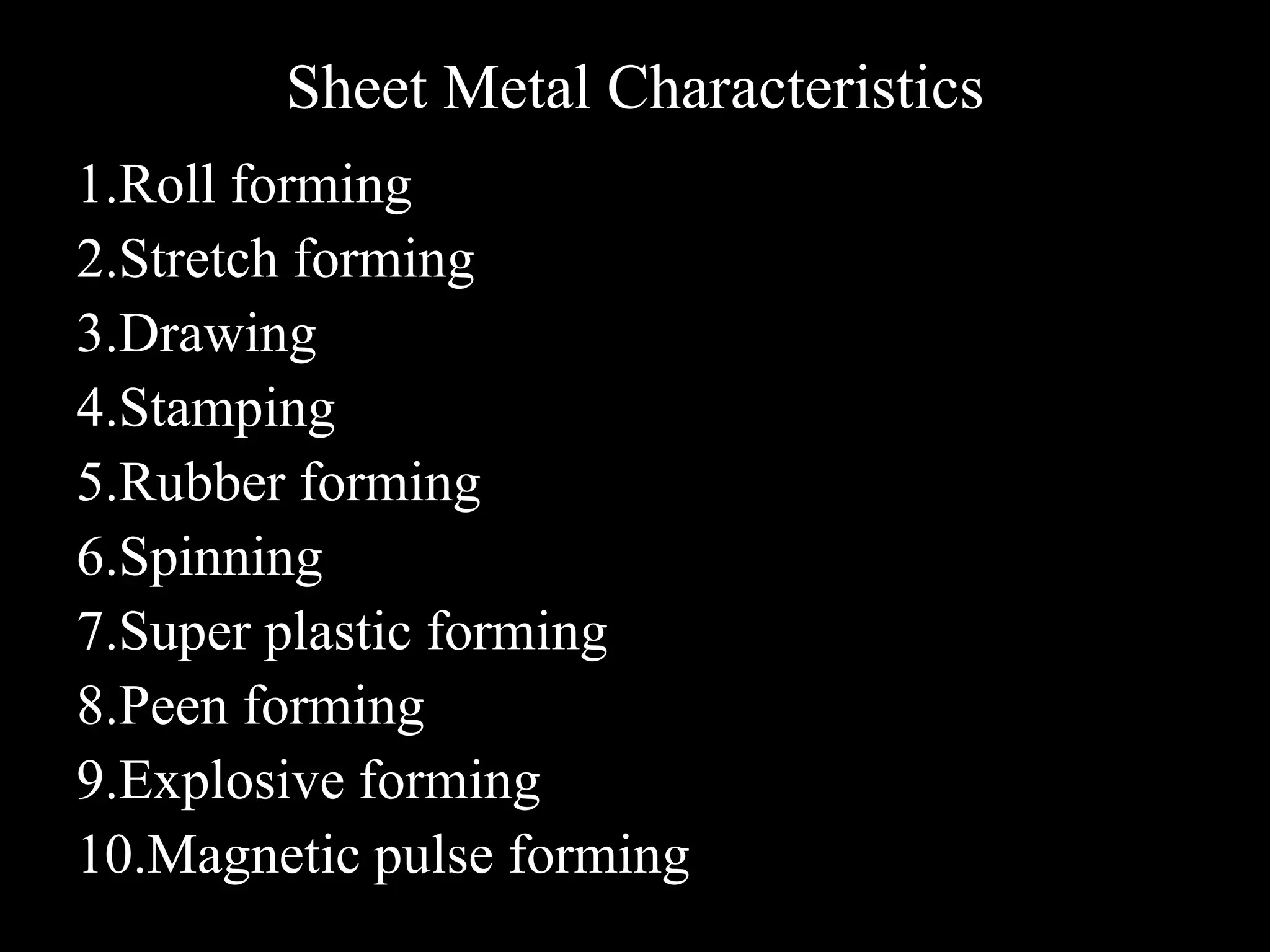 Unit 4-SHEET METAL PROCESSES | PPTX