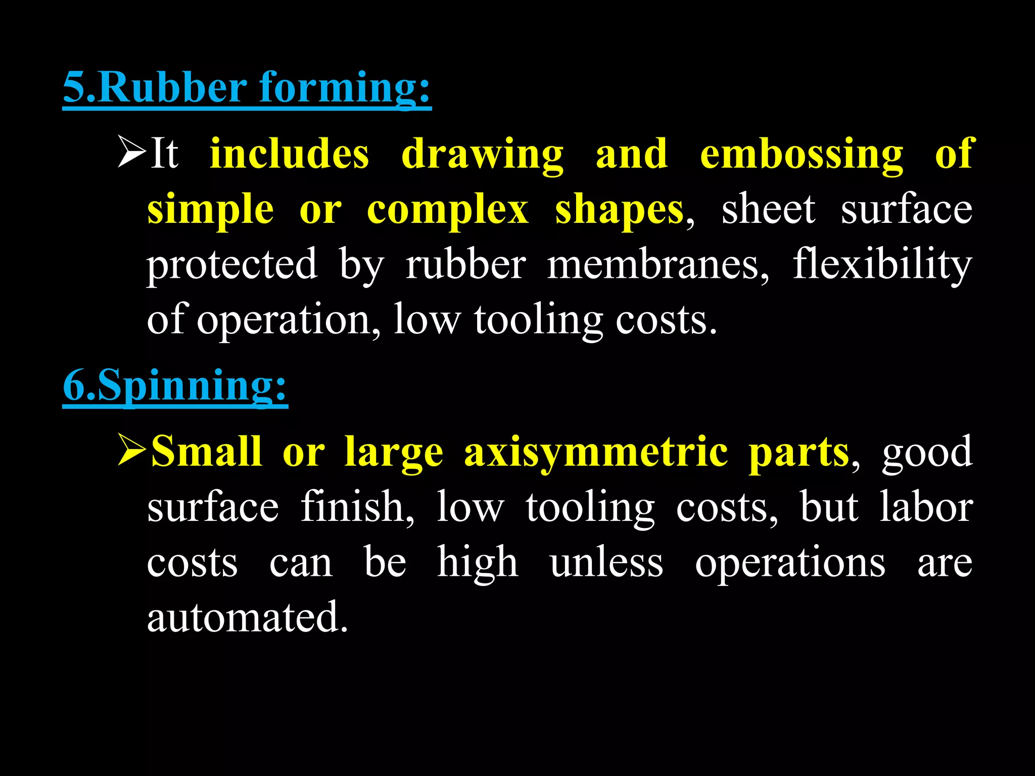 Unit 4-SHEET METAL PROCESSES | PPTX