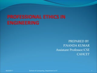 Unit-4 Professional Ethics in Engineering | PPT