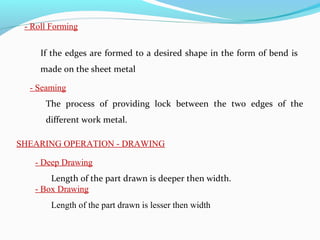 Sheet Metal Processes | PPT