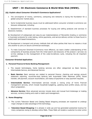 Consumer Oriented E-Commerce Q&A | PDF