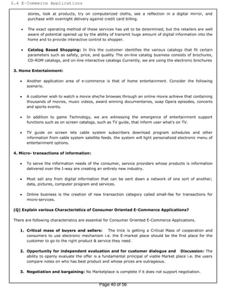 Consumer Oriented E-Commerce Q&A | PDF