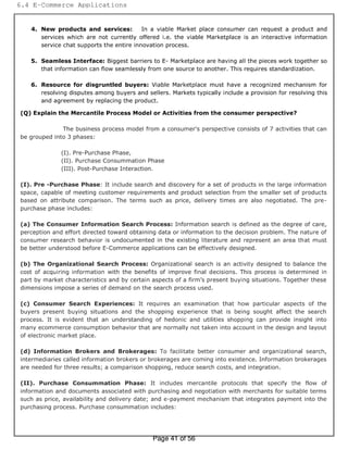 Consumer Oriented E-Commerce Q&A | PDF