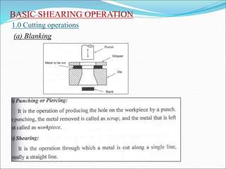 SHEET METAL PROCESSES | PPT