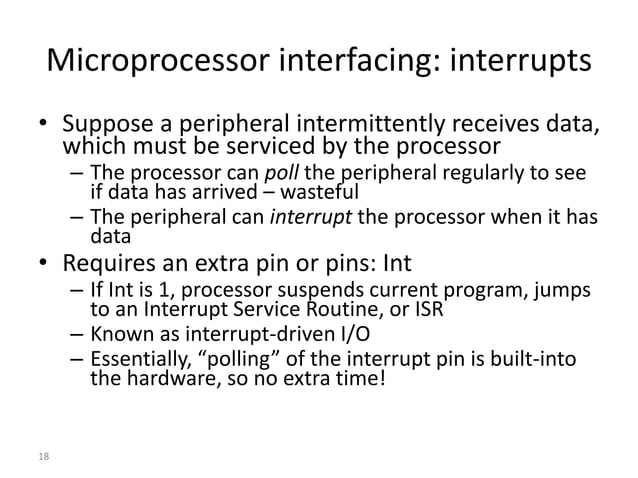 Interfacing | PPTX | Operating Systems | Computer Software and Applications