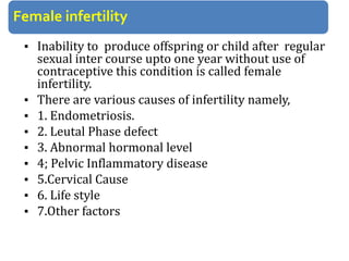 Infertility male and Female , Test Tube Baby, GIFT and Stem Cell | PPT