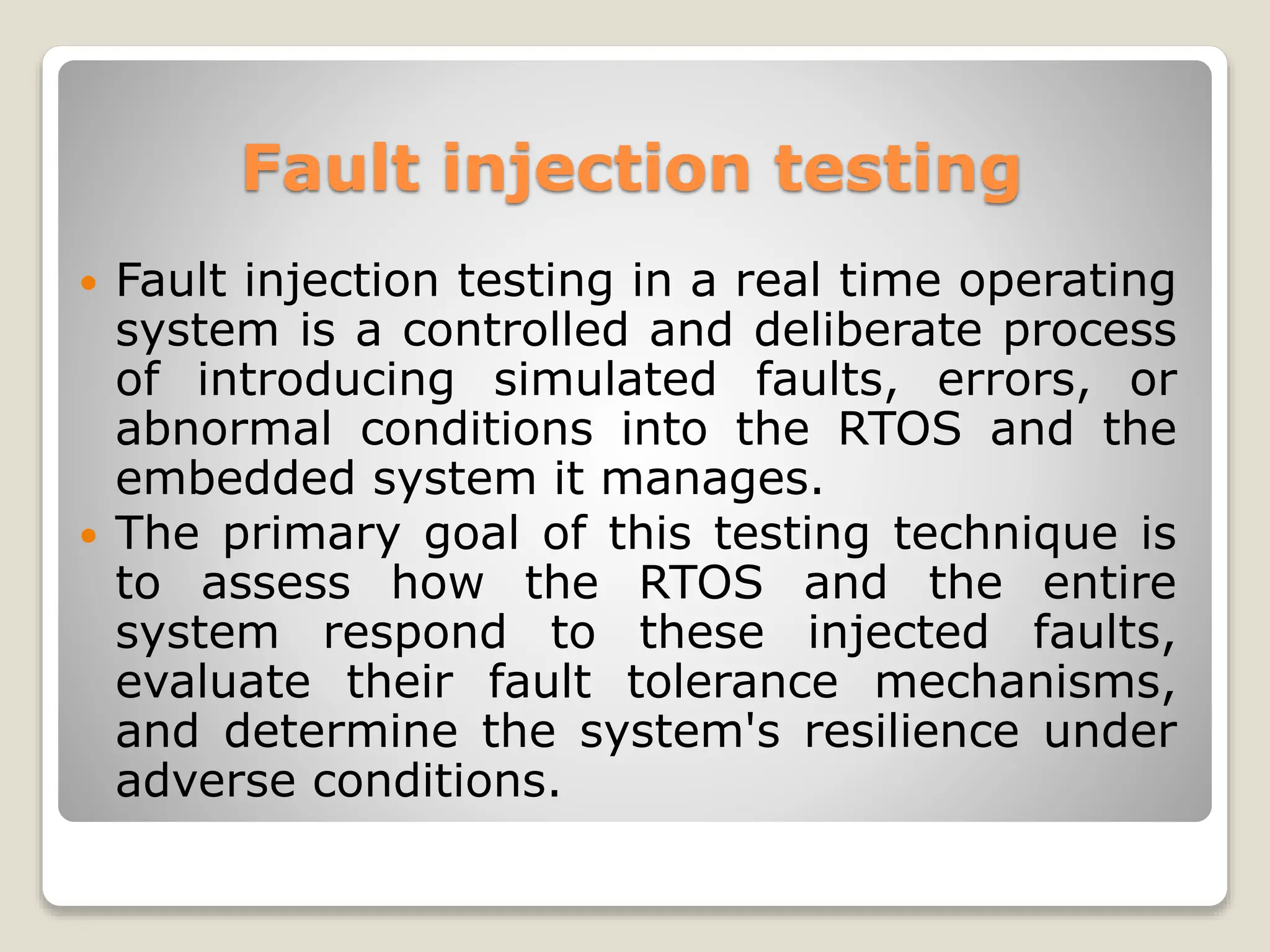 Fault-tolerant architectures in real-time operating systems | PPT Fault-tolerant architectures in real-time operating systems | PPT